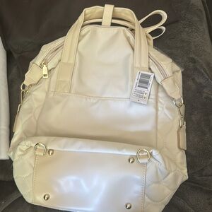 Bella Russo | Bags | Bella Russobrand New 44 Quilted Cream Ivory Tote ...